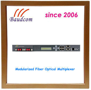 SNMP manamement Modularized Fiber Optical Multiplexer with 4 E1 + 4 FE