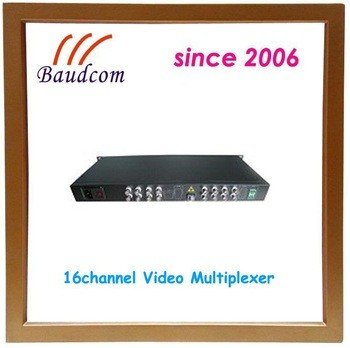 16 channel Video Fiber Multiplexer Data Audio Telephone Ethernet  selectable