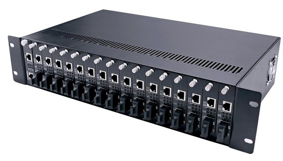 Managed 16 Slots Rack mount Chassis fiber Ethernet Media Converter