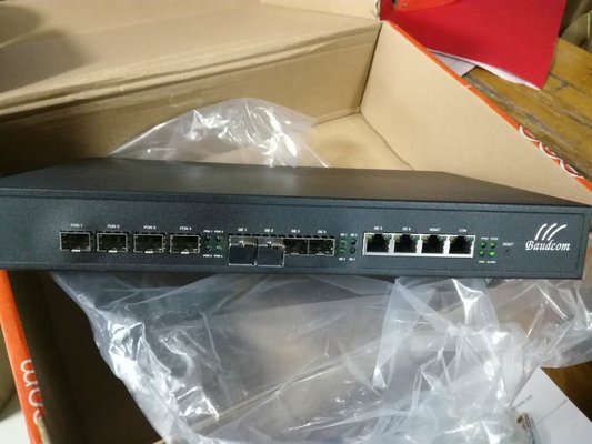 8 *GE uplink ports 4 PON ports GEPON OLT with 4 pcs OLT SFP modules