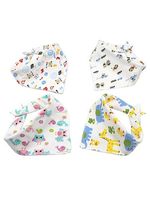 Soft Organic  Infant Accessories Cotton Food  Feeding Triangle Dribble Bibs