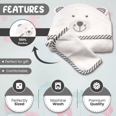 Comfortable Different Cut Custom Bamboo Animal Hooded Towel