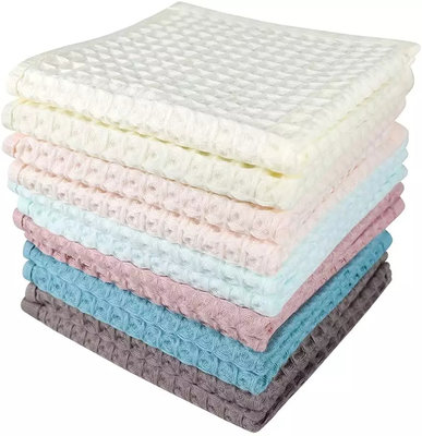 High Absorbent Kitchen Clean Towel Cotton Waffle Weave Drying Towel