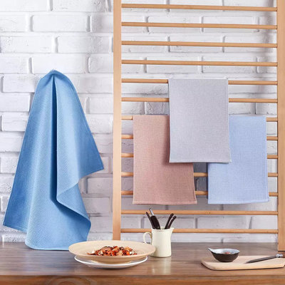 Retro Style Custom Printed Cotton Kitchen Cleaning Cloth Rectangle