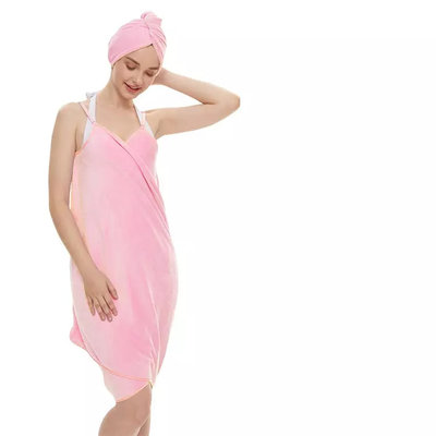 Ladies Girl Microfibre Head Wrap Bathroom Two Piece Set Super Absorbent Fast Drying