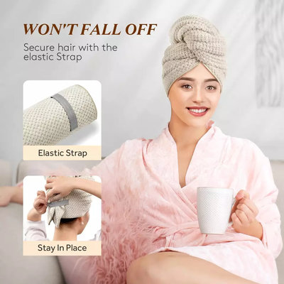 Soft Anti Frizz Hair Drying Cloth For Women Thicker Microfibre Head Towel