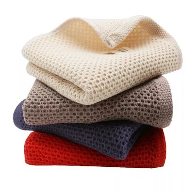 Personalized Cotton Bath Towel Sets Honeycomb Cotton Face Towel