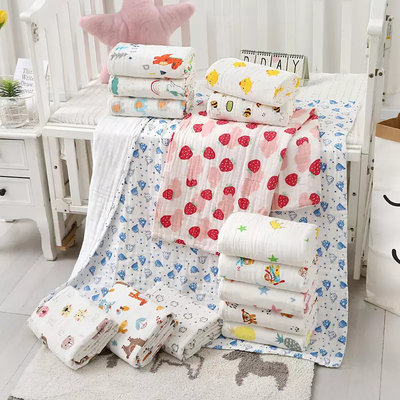 Comfortable 100% Muslin Rose Double Deck Gauze Newborn Bath Towel