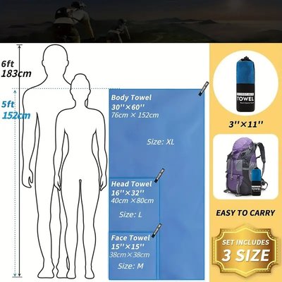 Multi-functional Quick-drying Towel: Essential For Yoga, Fitness, And Travel, Super Absorbent Microfiber Sports Towel