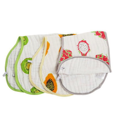 Ultra Soft Organic Cotton 8 Layers Baby Bib And Burp Cloth Set