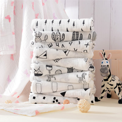 Quick Dry Baby Bamboo Swaddle Cloth For Newborn 47*47 Inch White