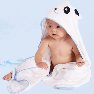 100% Bamboo Fiber Super Soft Funny Quick Dry Baby Infant Hooded Bath Towels