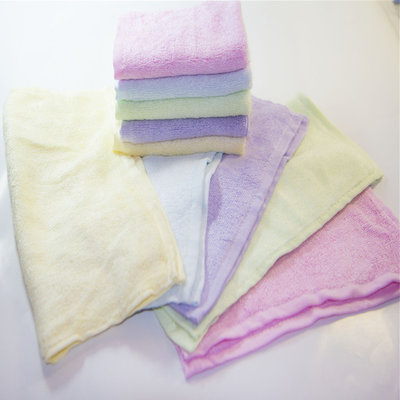 Organic Bamboo Terry Newborn Wash Cloth Solid Color Comfortable 25*25cm