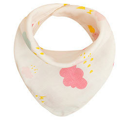 Quick Dry Cotton Baby Triangle Dribble Bibs Multiple Color Super Soft