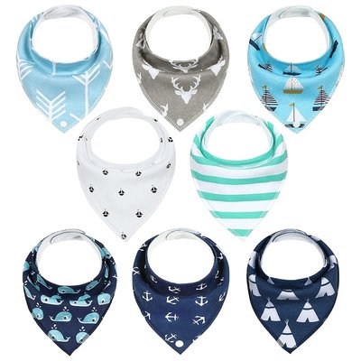 Super QUICK DRY Muslin Absorbent Cotton Fabric Baby Bibs Bandana Cotton Baby Bibs