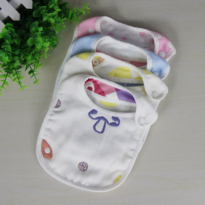 Factory Wholesale 100% Cotton Gauze Eco-friendly Cartoon Baby U-shaped Bib