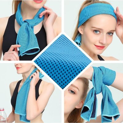 Custom Logo Running Sweat Towel Rectangle Microfiber Gym Cooling Towel
