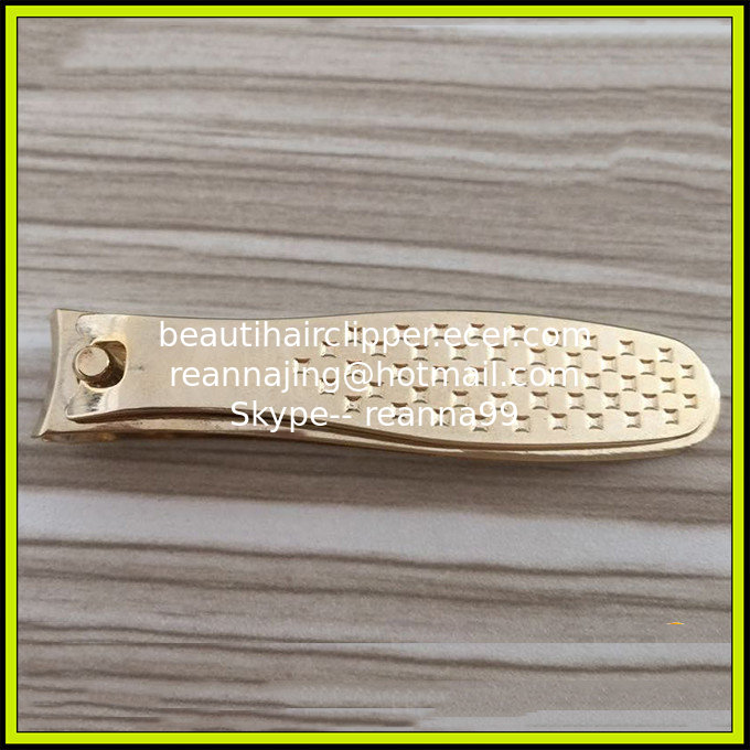 JY-ZD-08021 Brushed Stainless Steel Gold Plated Nail Clipper Toe Cutting Machine Manicure Kit