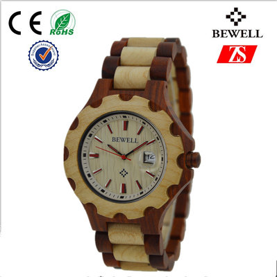 1ATM Waterproof Quartz Wood Watch / Handmade Wooden Watches For Women