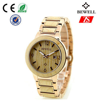 Waterproof  Wood And Steel Watches