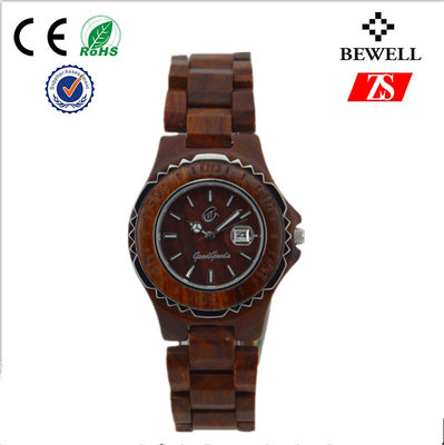 Cool Wood Wrist Watch , Japan Miyita Movement Wooden Wristwatch