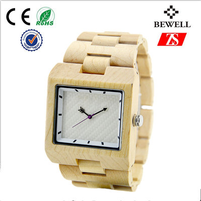 Classic Handmade Bamboo Wrist Watch , Zebra Or Sandal Wood Men Watch
