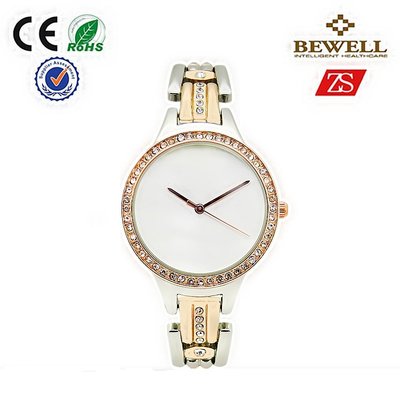 Luxury Golden Dial Alloy Watches With Big Face , Ladies Wrist Watches