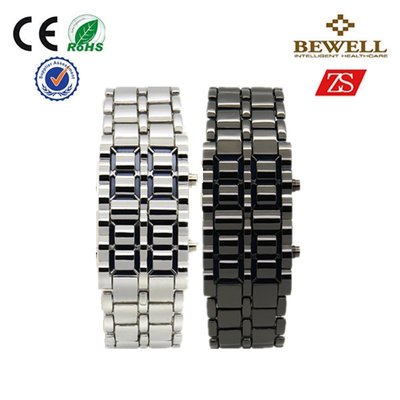 Business And Casual Couple Wrist Watches With Red Blue Lava LED