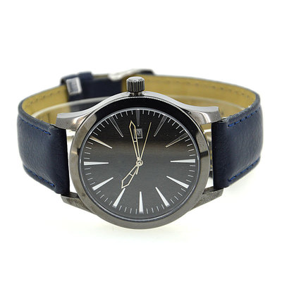 Black Big Face Quartz Stainless Steel Watch For Men And Women
