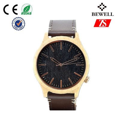 Custom 100% Natural Female Wooden Watch With Leather Band