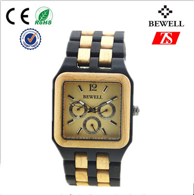 Multifunction Sports Men Analog Wooden Watches For Promotional Gift