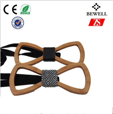 Black / Red / green Handmade Wood Accessories Natural Wooden Bow Tie