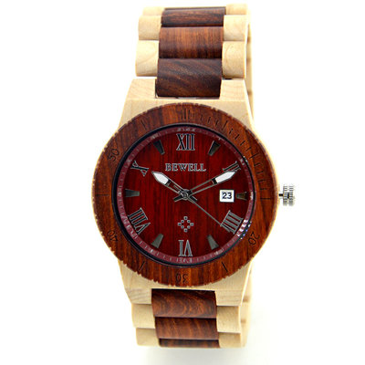 Bewell Natural Bamboo Wrist Watch With Custom Logo Life Waterproof wood watch