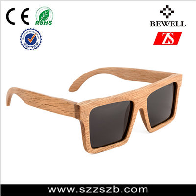 CE Square style Wood Frame Sunglasses With Polarized TAC Lens