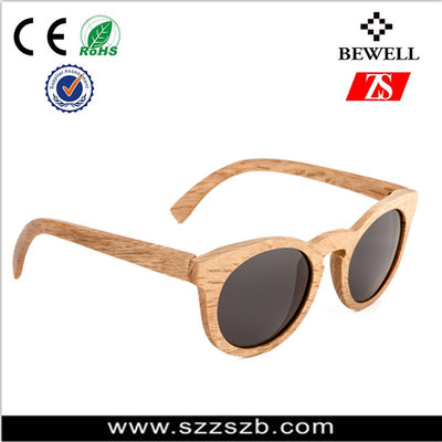 Cat eye Style Wood Frame Sunglasses With Polarized TAC Lens Laser Logo