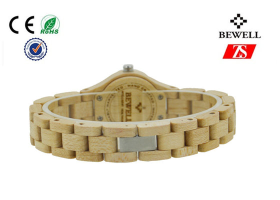 Custom Japanese Movement Womens Wooden Watches Vogue / Fashion