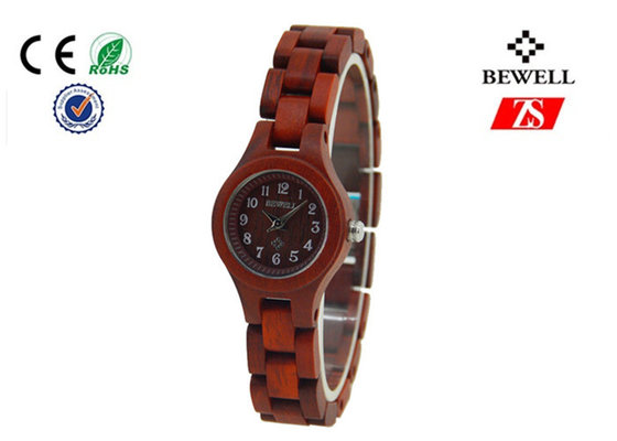 Fashion Ladies Wooden Watches / Wood Case And Band Wooden Womens Watch