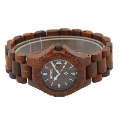 Red Sandalwood Wooden Wrist Watch / Wooden Womens Watch
