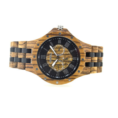 Fashion Zebra Wood Watch Handmade water resistant wood watch