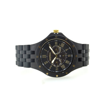 3 ATM water resistant Mens Quartz Wood Watch Japanese Movement