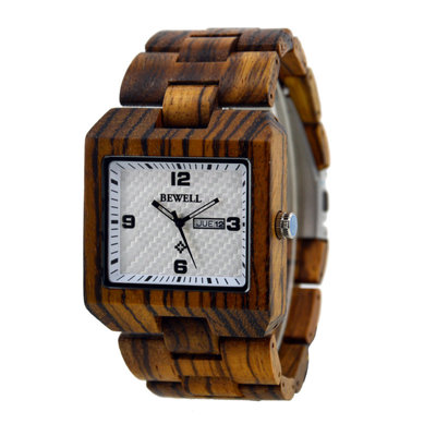 Fashion Zebra Wood Watch Men Wooden Watches 1 year Warranty