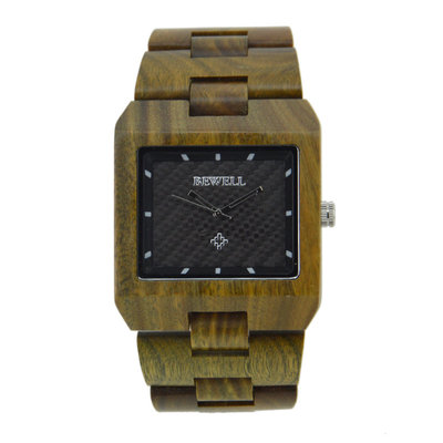 Green Sandal Men Wooden Watches Japanese Quartz Movement