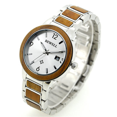 KOA wood and stainless steel watches Butterfly Clasp 5 ATM Waterproof