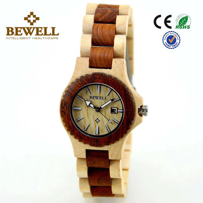 BEWELL Luxury Quartz Ladies Wooden Watch With Japan Miyota 2015-3H Movement