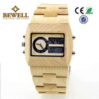 Maple Men Wooden Watches , bewell wooden wrist watch for promotion