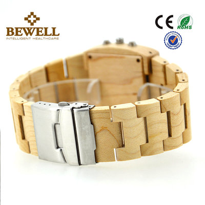 Maple Men Wooden Watches , bewell wooden wrist watch for promotion