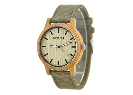 Unique natural wooden watch for women / men custom logo leather wrist