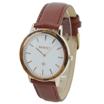Custom ladies wooden watches spring buckle waterproof wood watch for gift