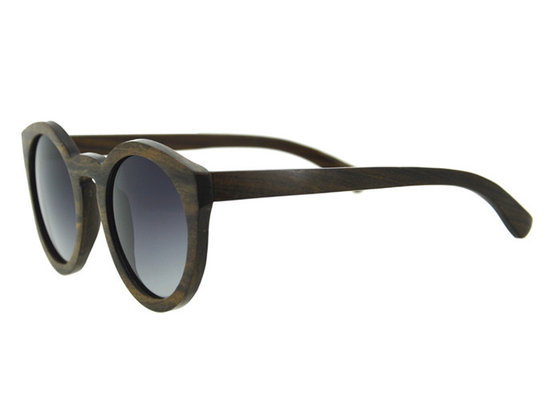Custom Wood Polarized Sunglasses / Handmade Wooden Frame Eyeglasses Round Shape