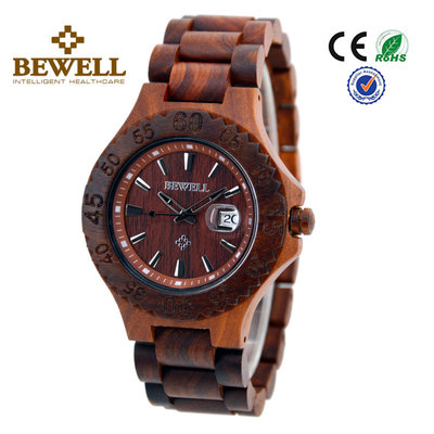 Custom Miyota Movement Handmade Wooden Watches With 100% Natural Wooden , RoHS FSC